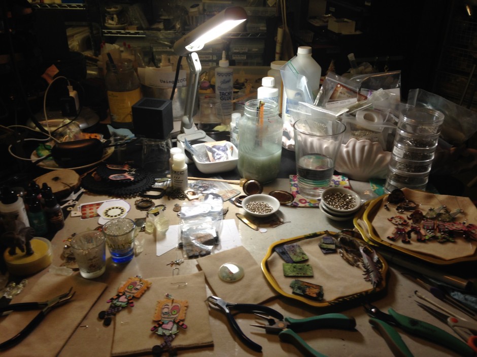 My Messy Studio Table Courtesy of Seth Apter - Susan's Charming ...